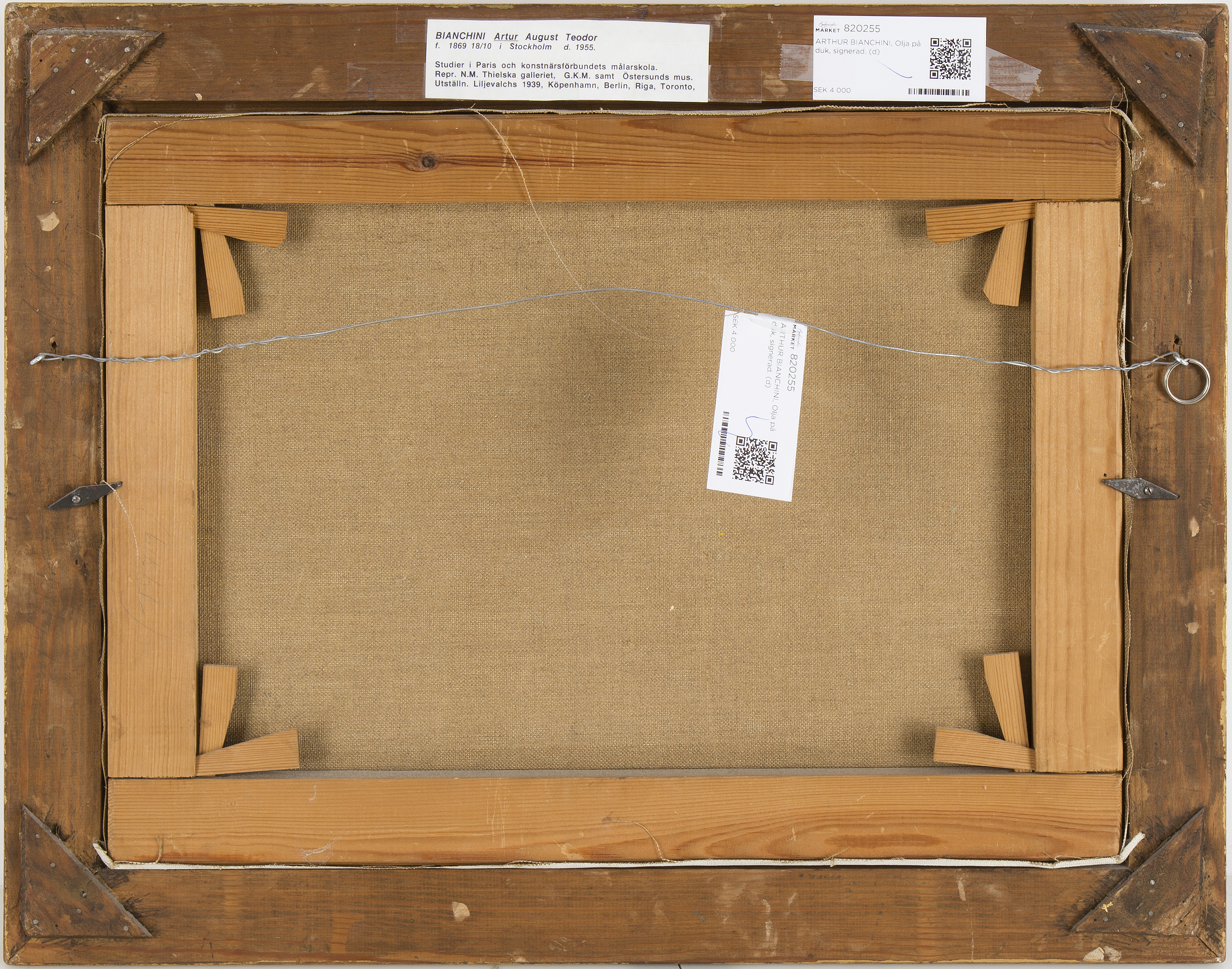 ARTHUR BIANCHINI, olja på duk, signerad Arthur Bianchini. - Bukowskis