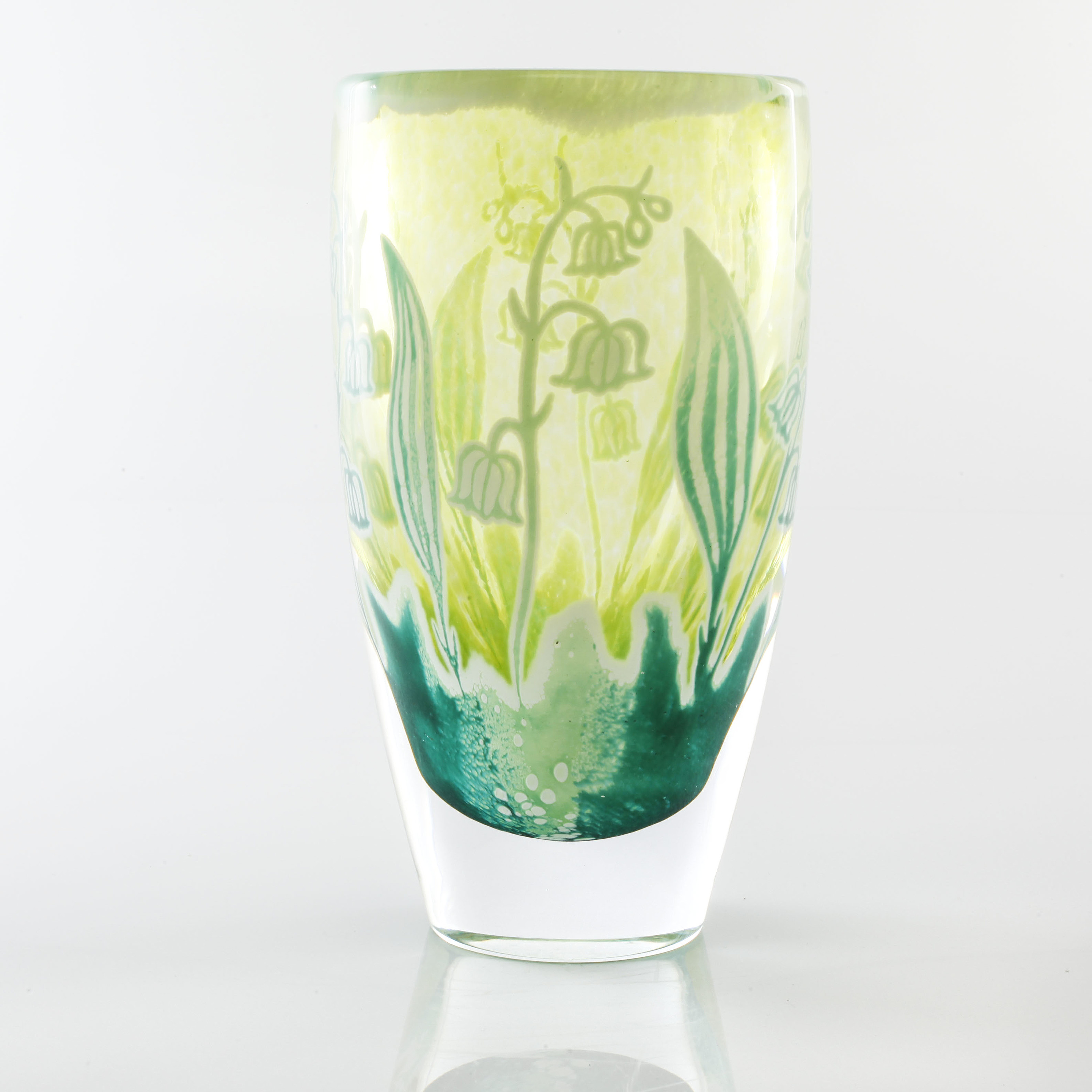 ASTRID GATE, a glass vase, signed and numbered 20/50, Johansfors ...