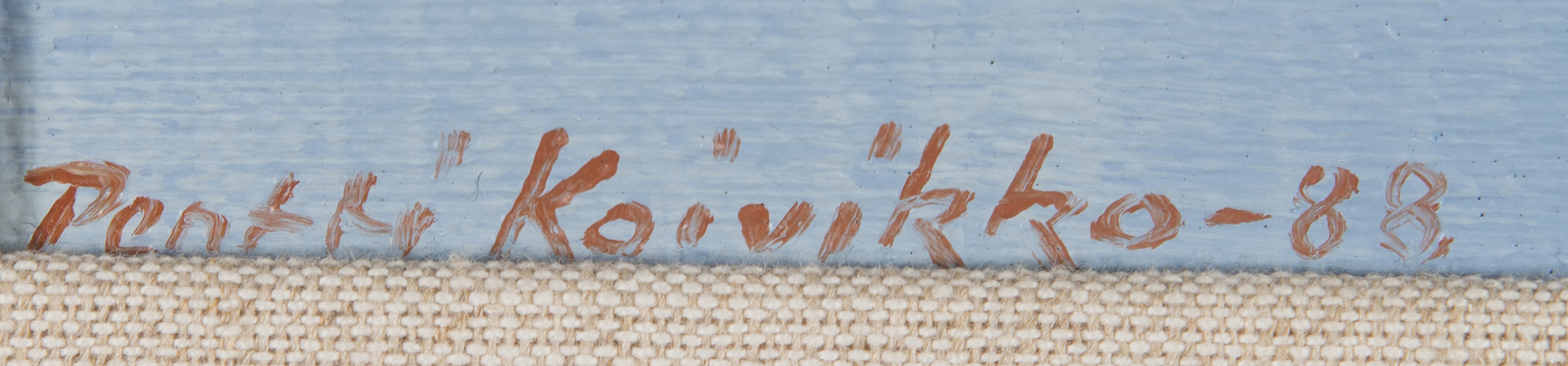 PENTTI KOIVIKKO, oil on canvas, signed and dated -88, a tergo marked ...