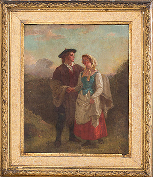 ALEXANDER JOHNSTON, tillskriven, olja på duk, monogramsignerad. - Bukowskis