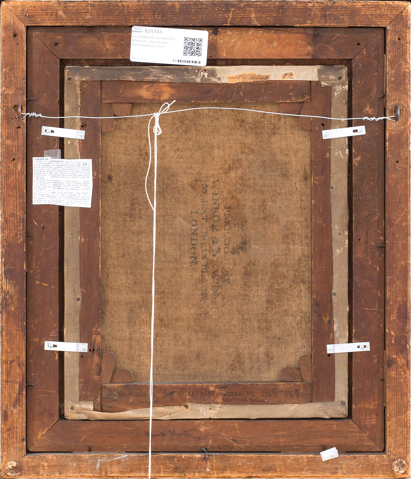 ALEXANDER JOHNSTON, tillskriven, olja på duk, monogramsignerad. - Bukowskis