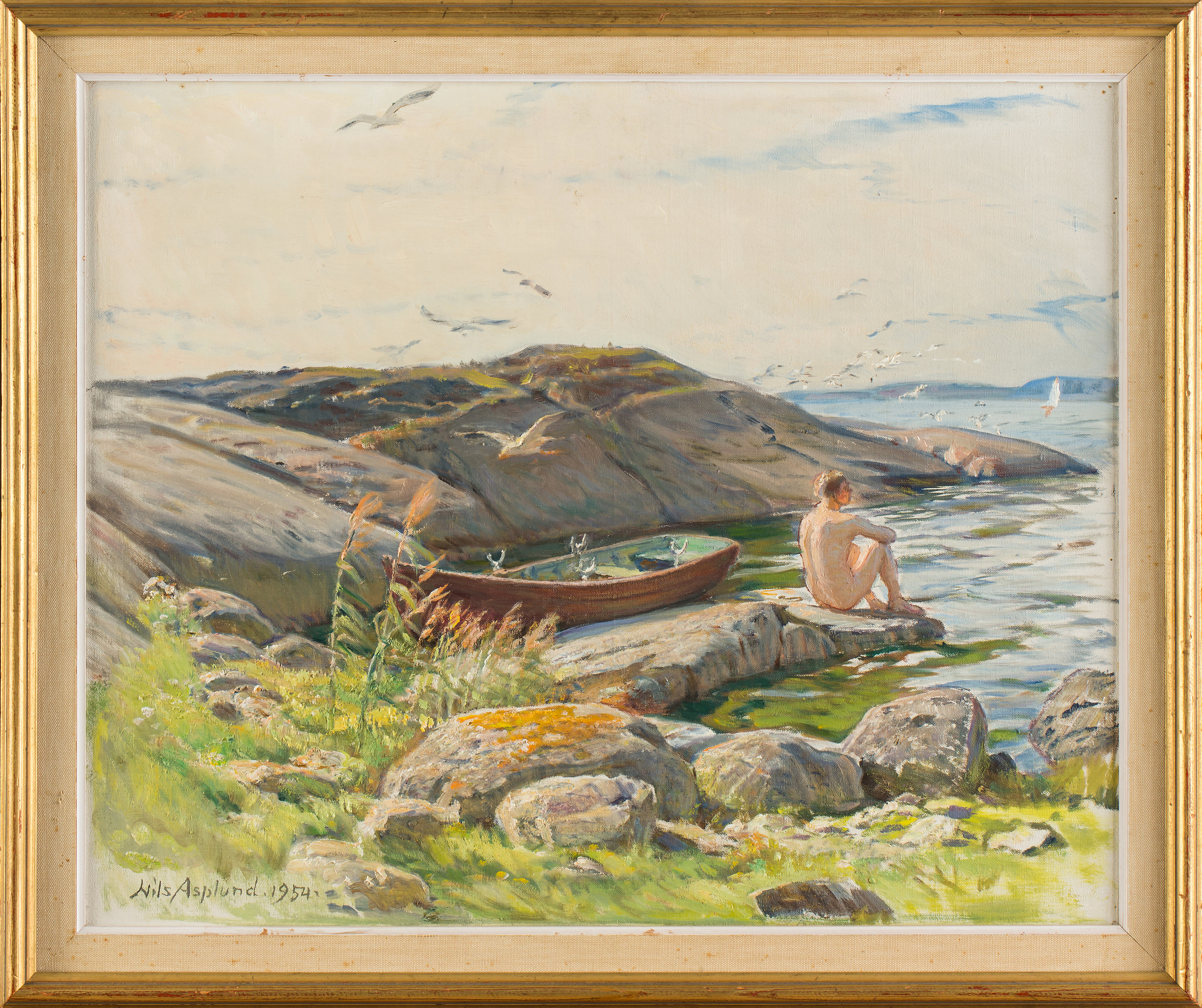 NILS ASPLUND, oil on panel, signed and dated 1954. - Bukowskis