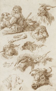 Joseph Roos (Rosa), Djur- och människostudier. - Bukowskis