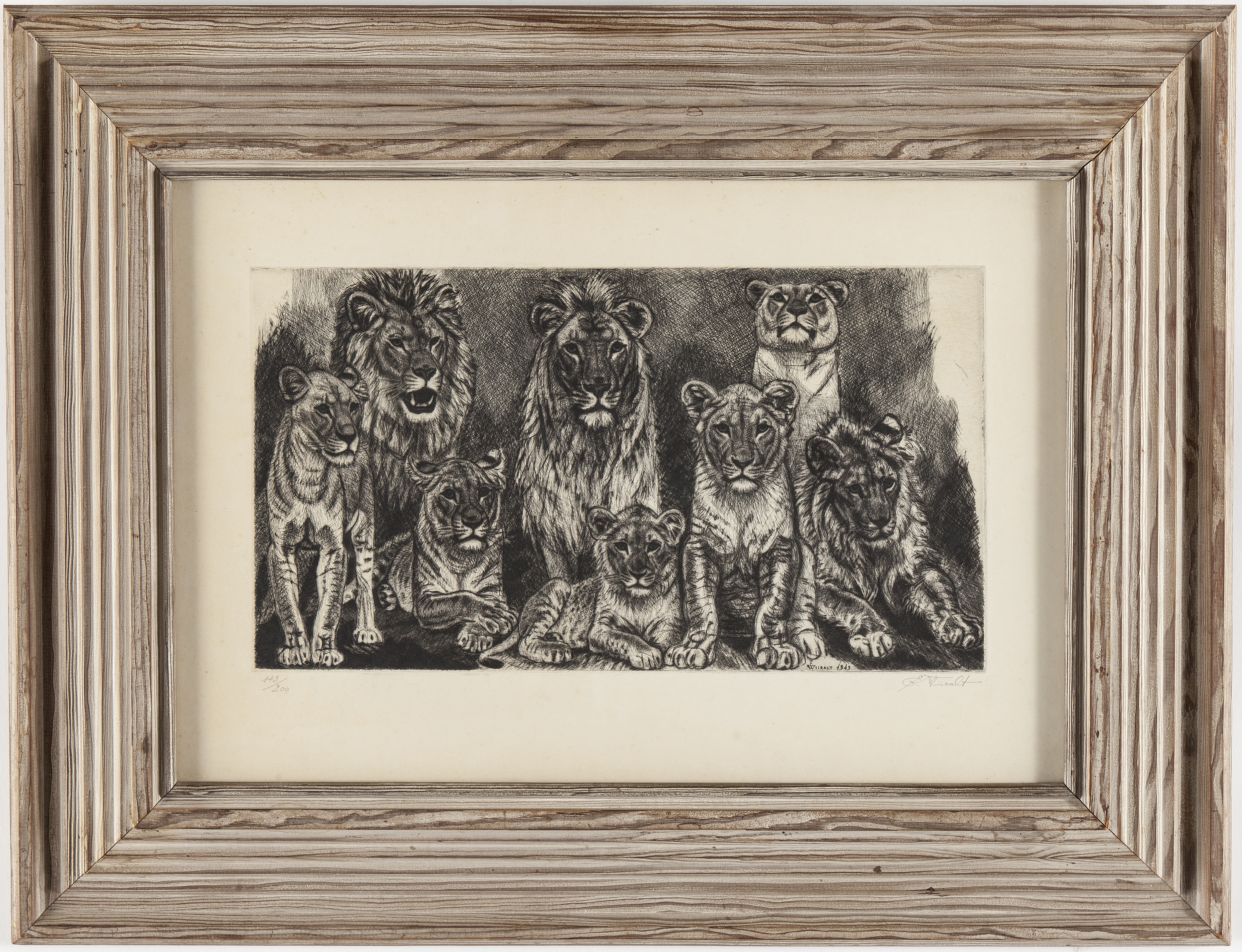 EDUARD WIIRALT, drypoint, signed 143/200. - Bukowskis