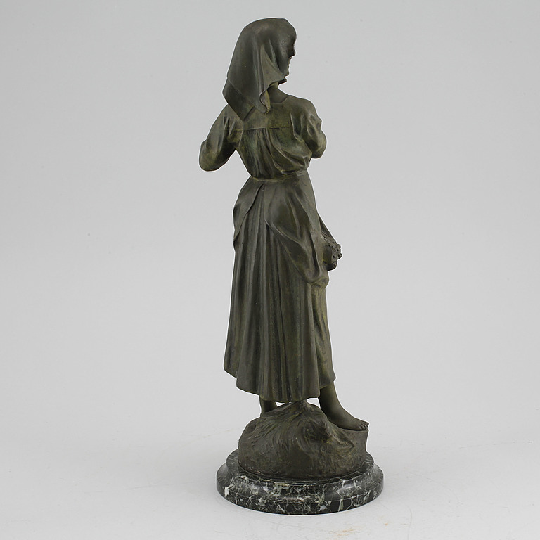 CHARLES THÉODORE PERRON, skulptur, patinerad gulmetall, signerad ...