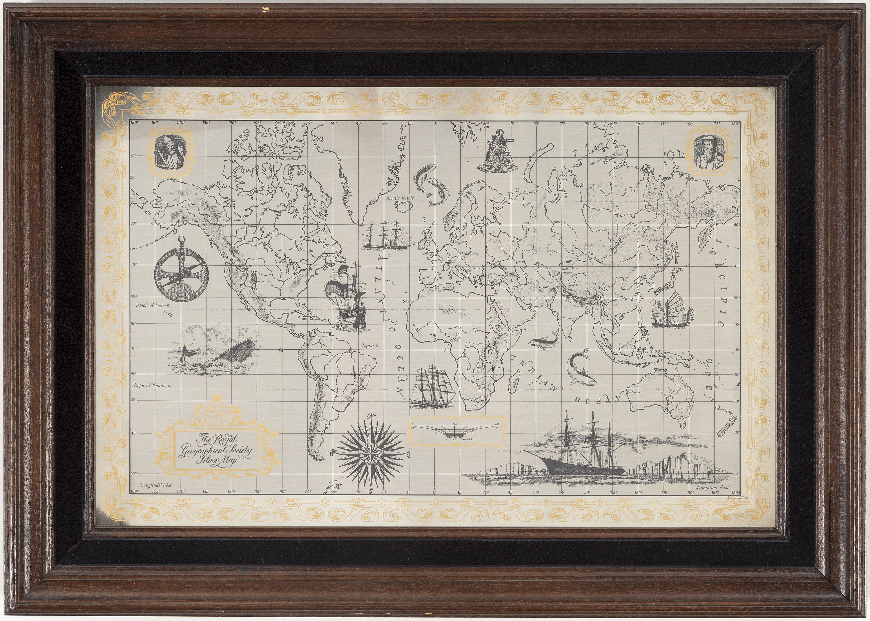 'The Royal Geographical Society Silver Map', sterling silver, London ...