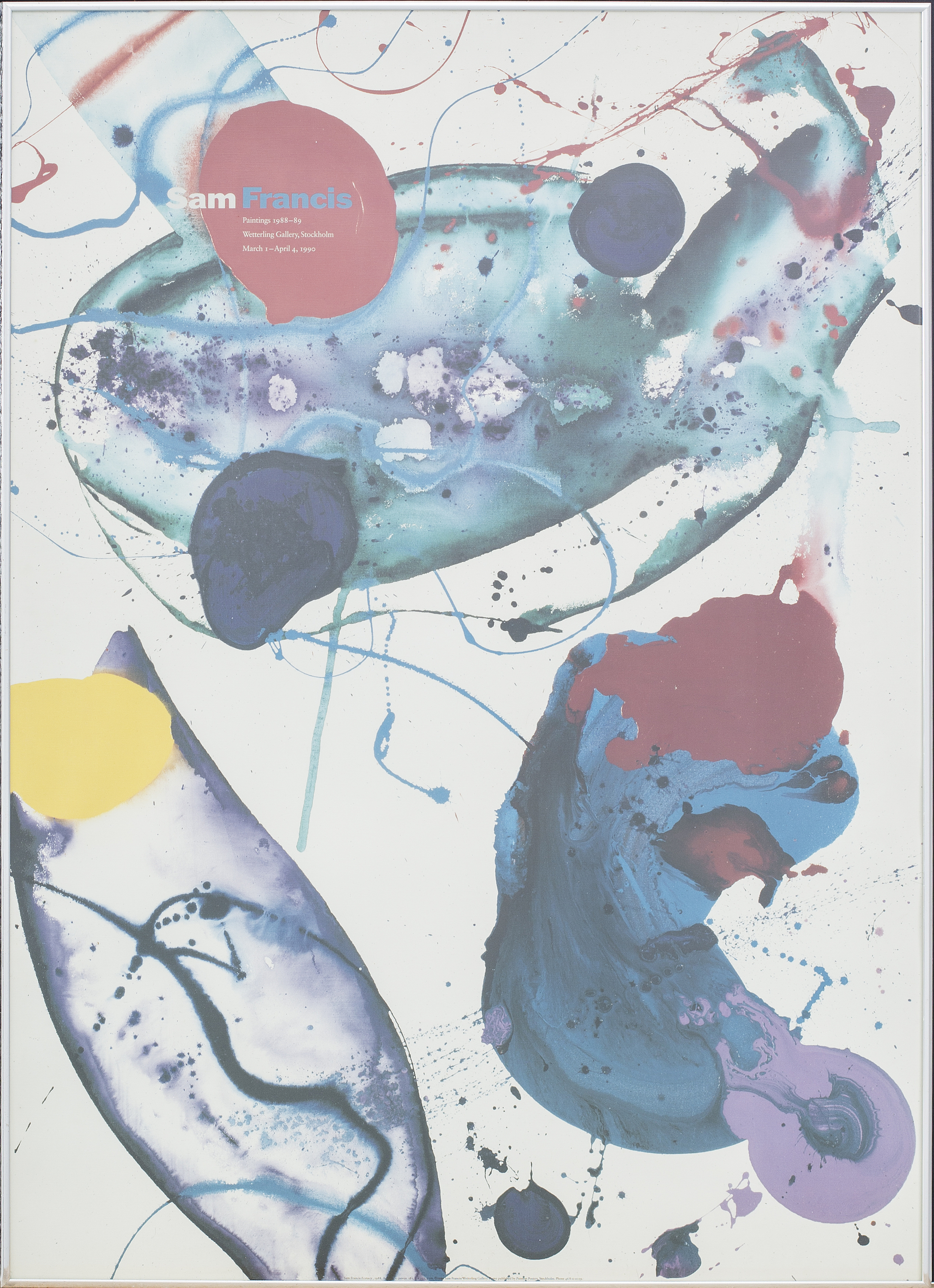 SAM FRANCIS, exhibition poster, Barcelona, 1990. - Bukowskis