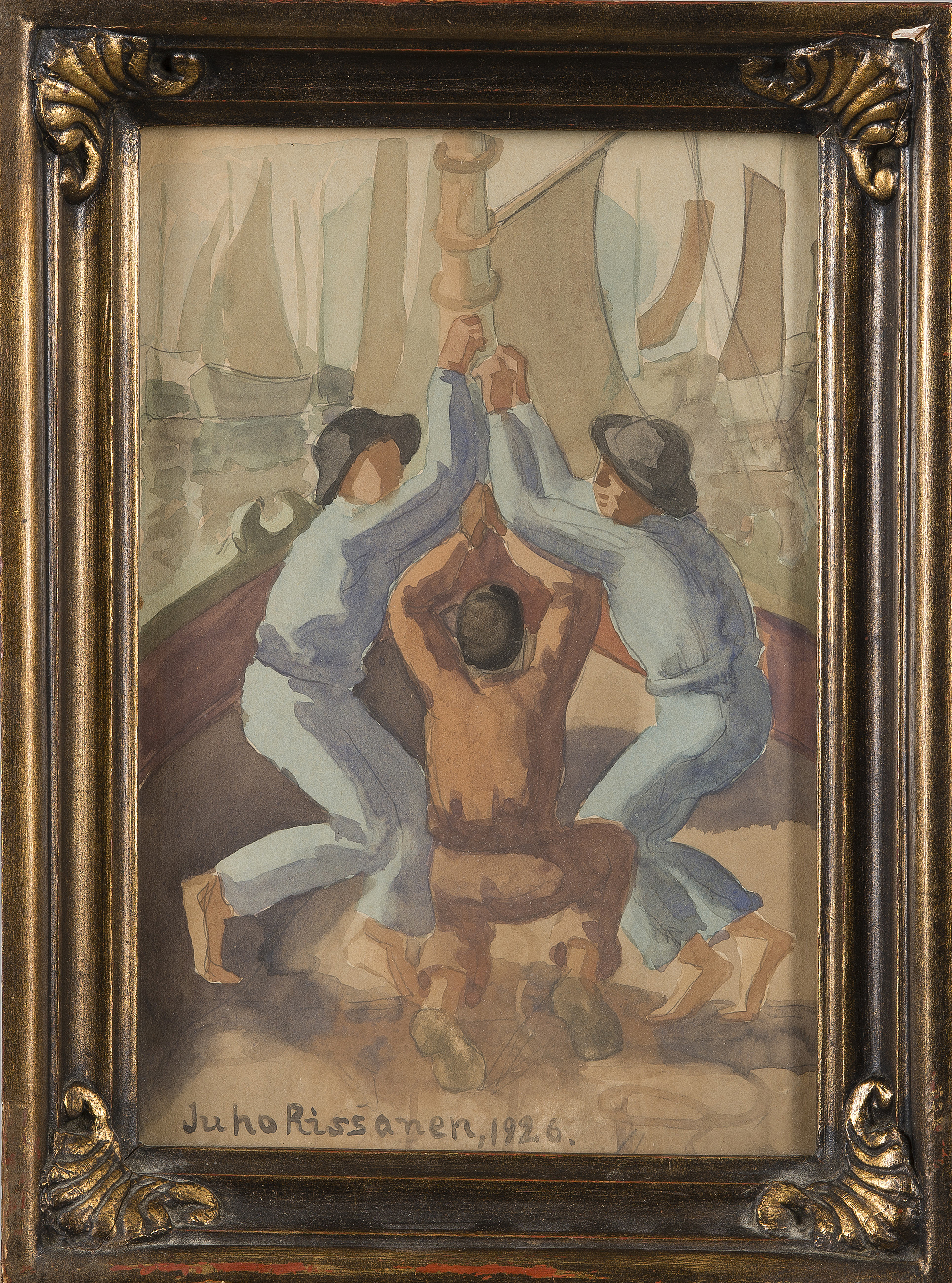 JUHO RISSANEN, vesiväri, signeerattu ja päivätty 1926. - Bukowskis