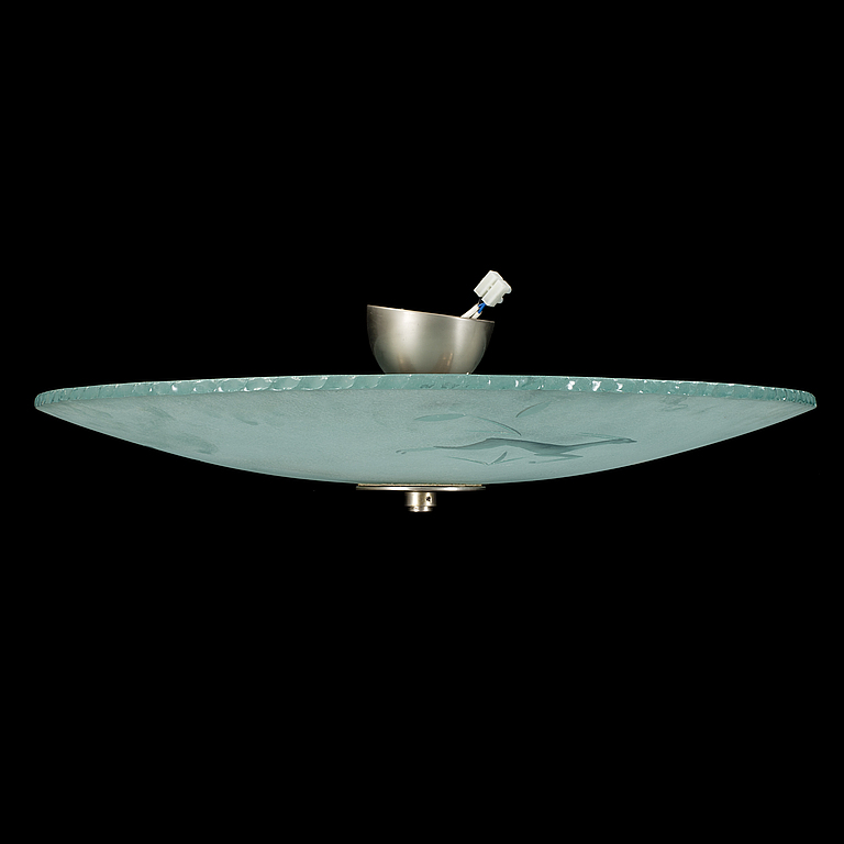 An Art Deco glass ceiling light, 1930's, - Bukowskis