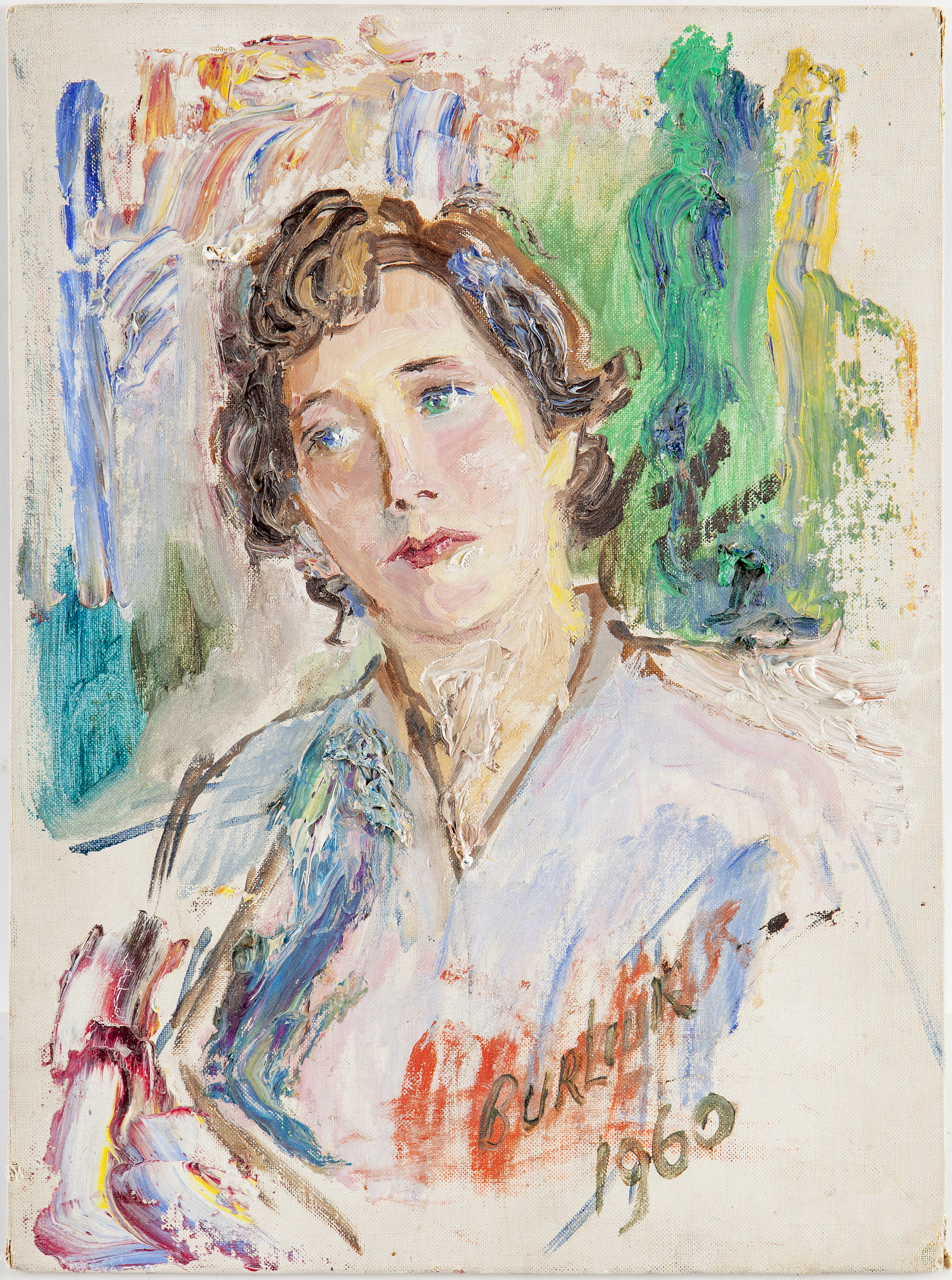 DAVID BURLIUK, oil on canvas, signed and dated 1960. - Bukowskis