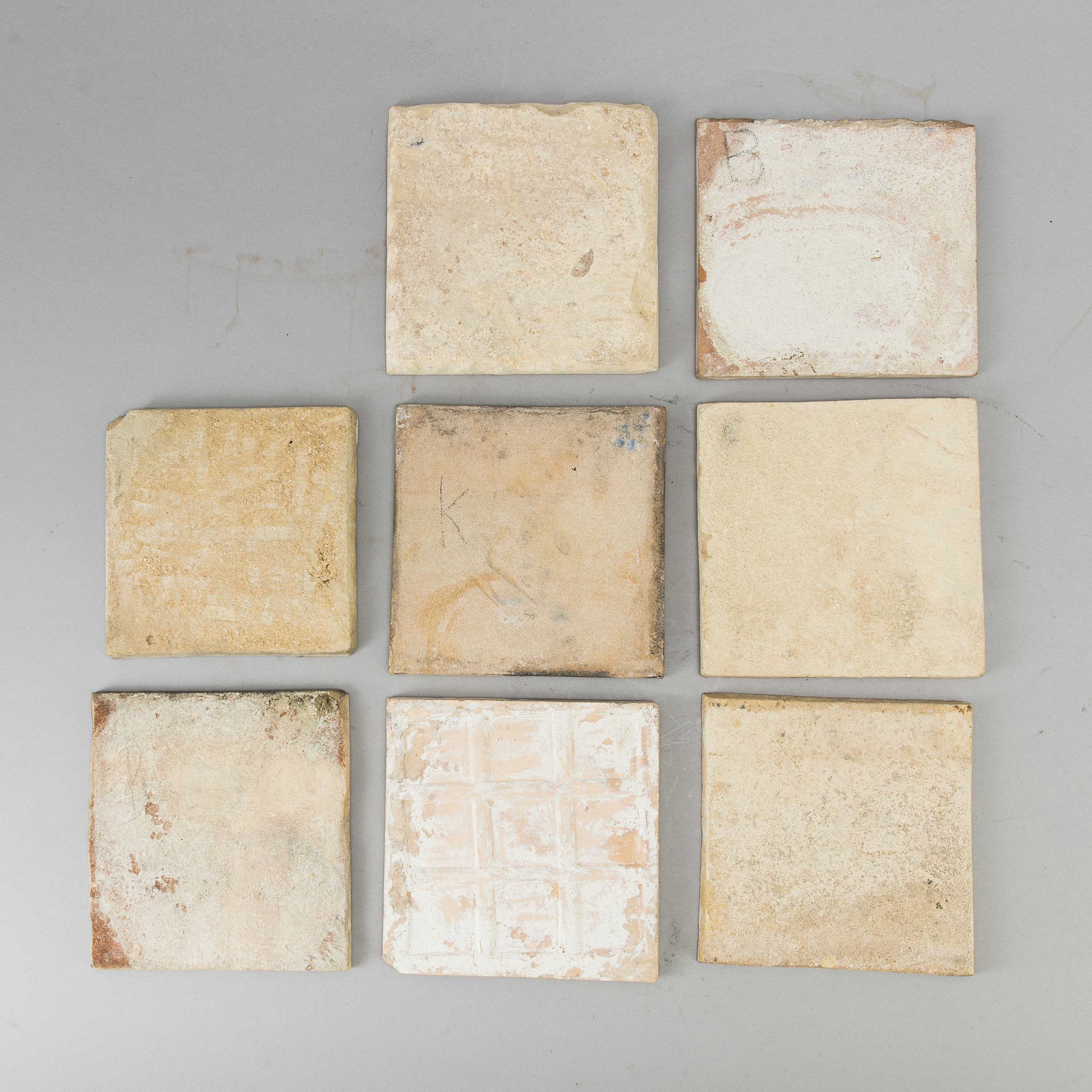 KAKELPLATTOR/FLISOR, 8 st, troligen Portugal, sent 1800-tal/1900-tal ...