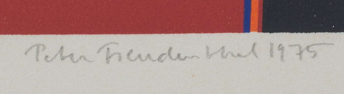 PETER FREUDENTHAL, 3st. färgserigrafi, signerad, daterad 1975 och ...