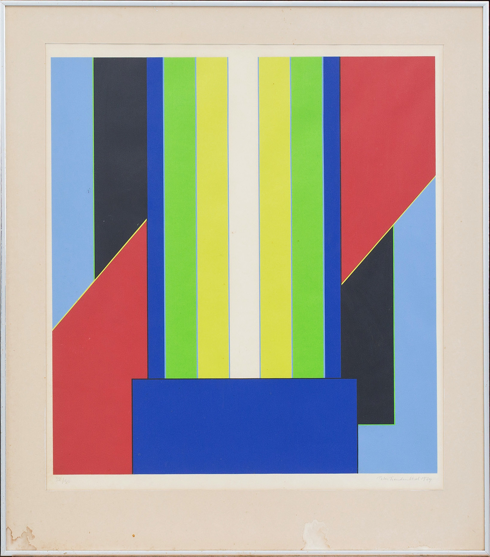 PETER FREUDENTHAL, färgserigrafi, signerad, daterad 1974 och numrerad ...