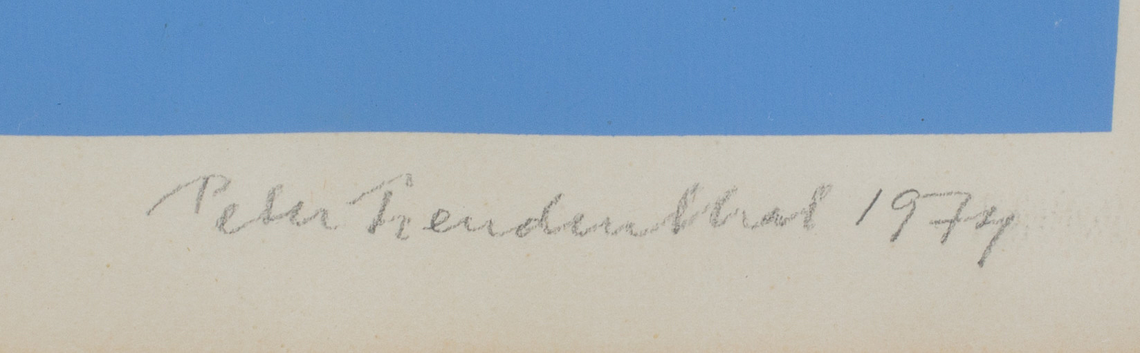 PETER FREUDENTHAL, färgserigrafi, signerad, daterad 1974 och numrerad ...