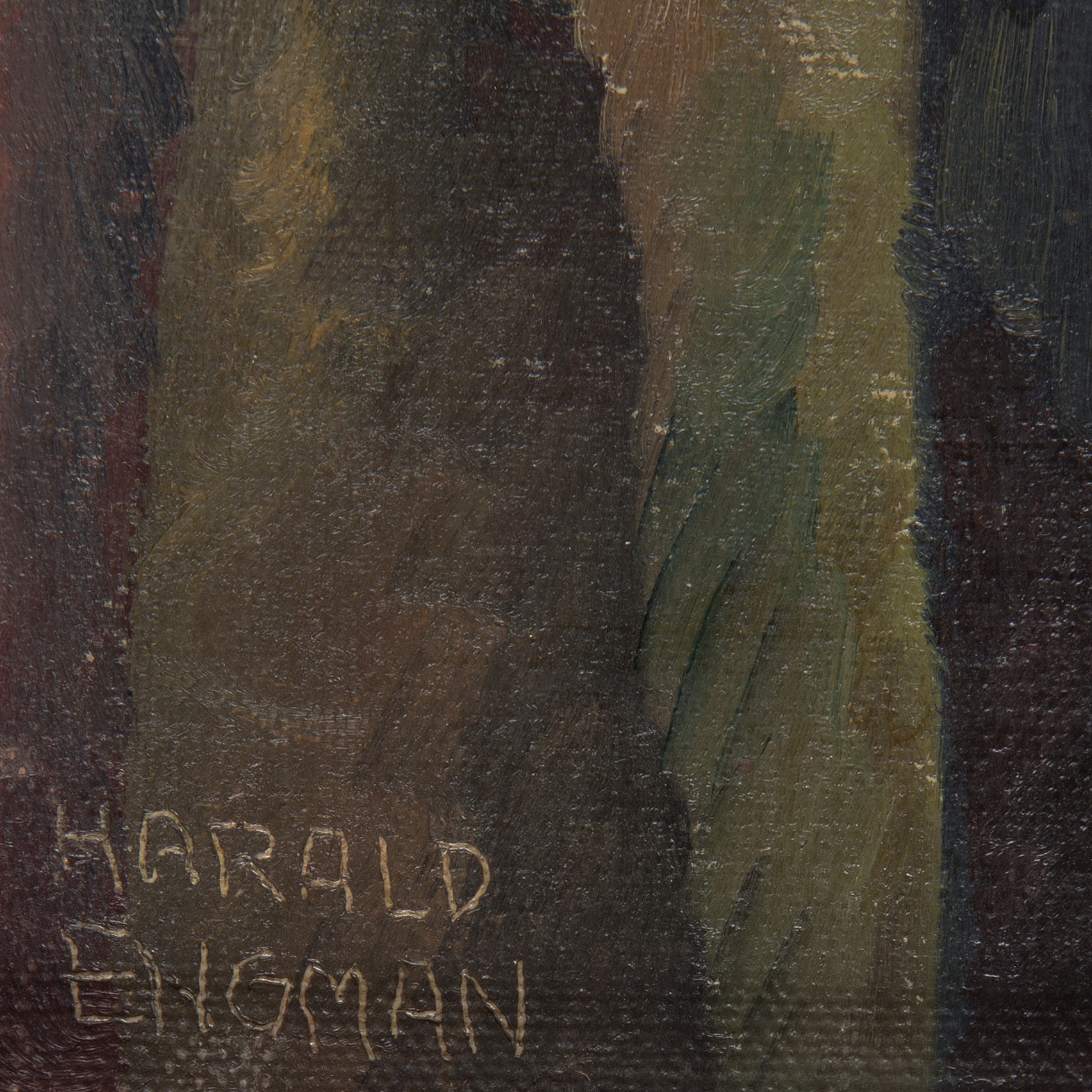 HARALD ENGMAN, oil on board, signed. - Bukowskis