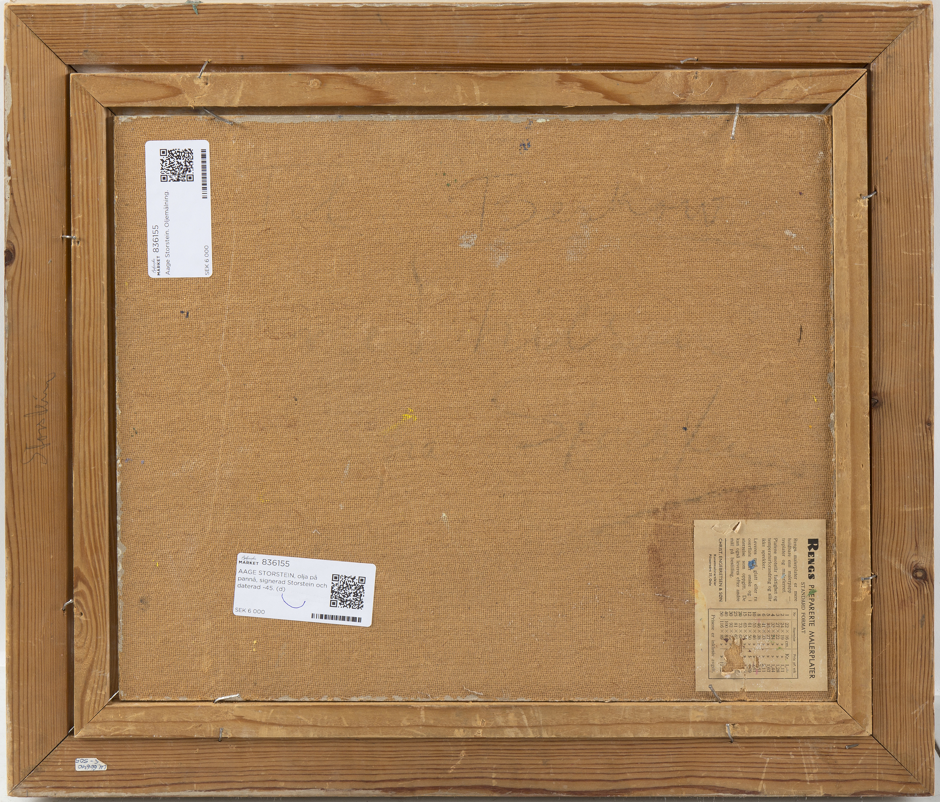 AAGE STORSTEIN, oil on panel, signed Storstein and dated -45. - Bukowskis