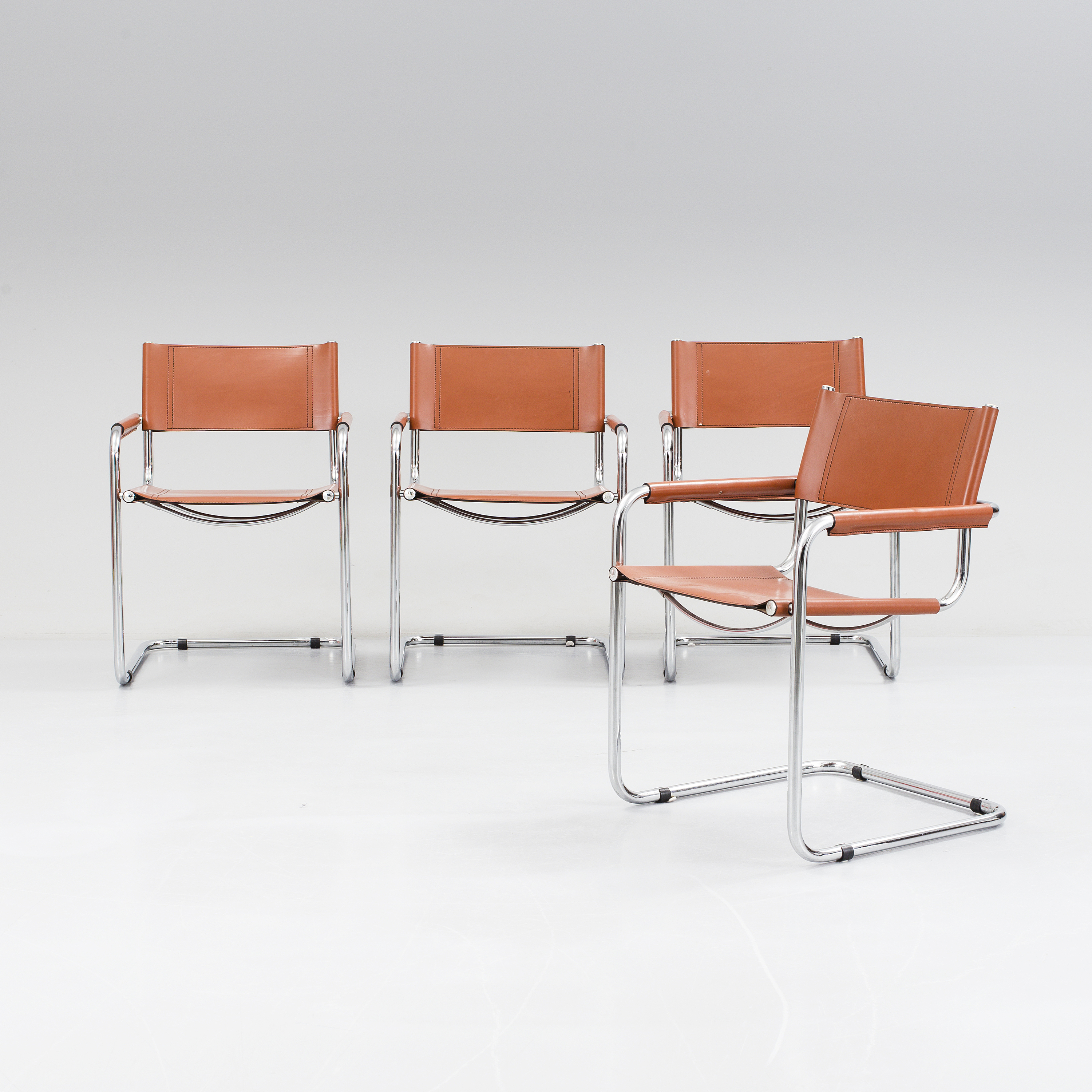 4 armchairs by Mart Stam for Fasem. Produced in 1991. - Bukowskis