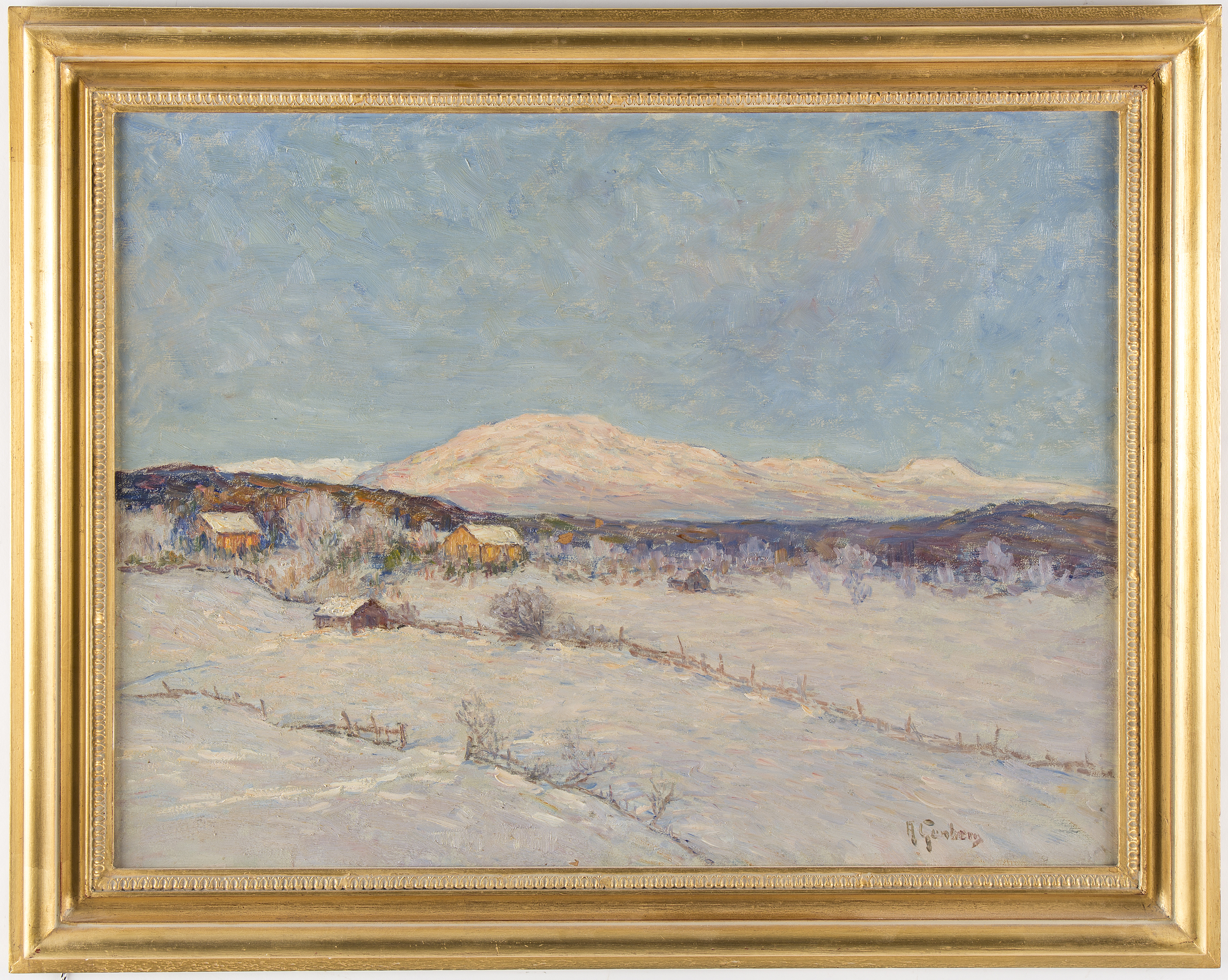 ANTON GENBERG, olja på pannå, signerad A. Genberg. - Bukowskis
