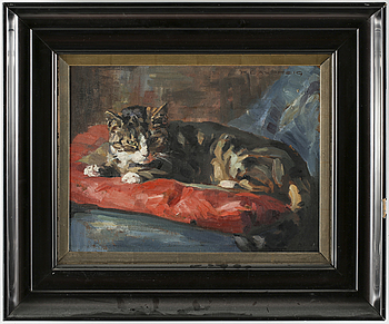 HEDWIG CASPRZIG, oil on board, signed. - Bukowskis