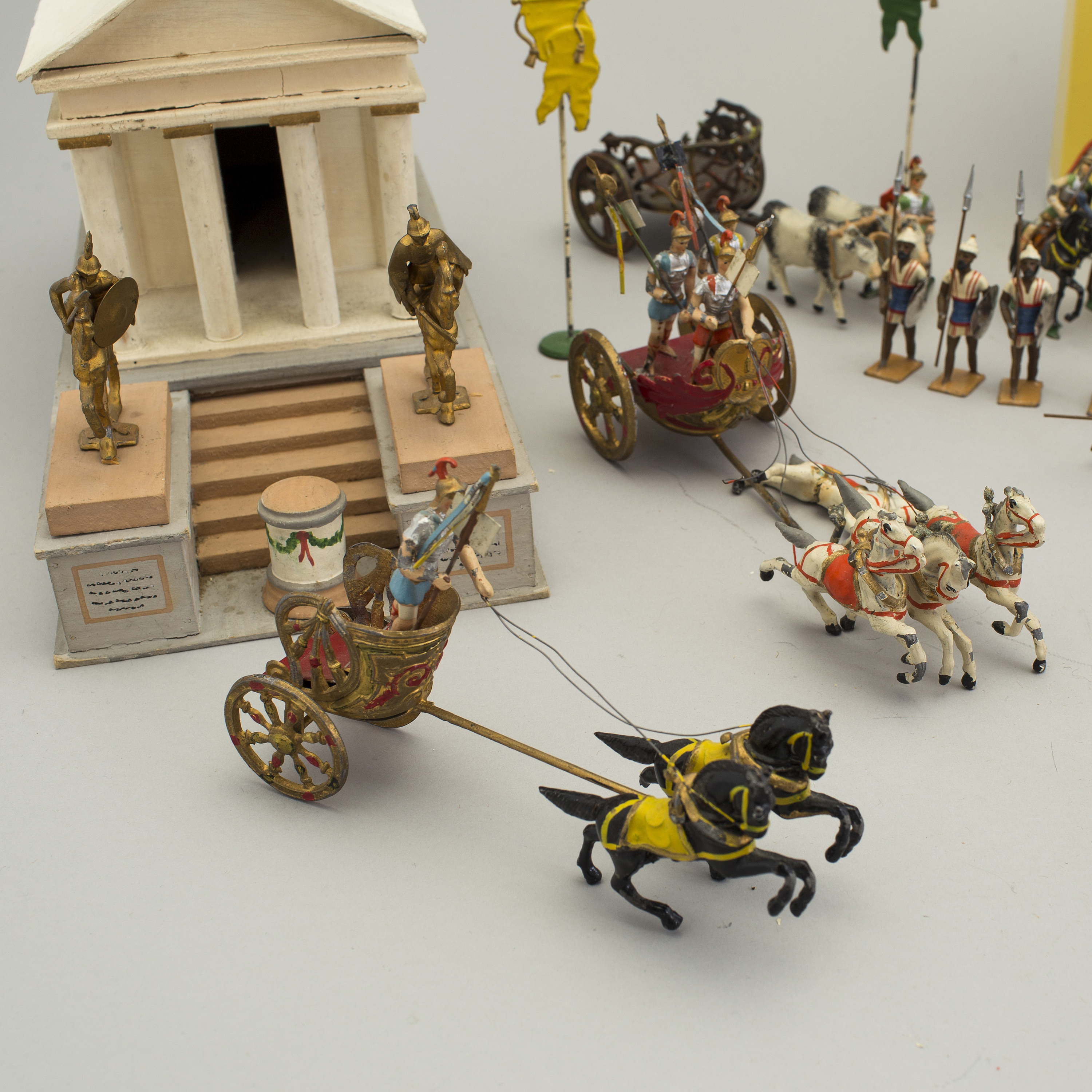 A collection of 45 pieces of pewter figures probably by George Heyde ...