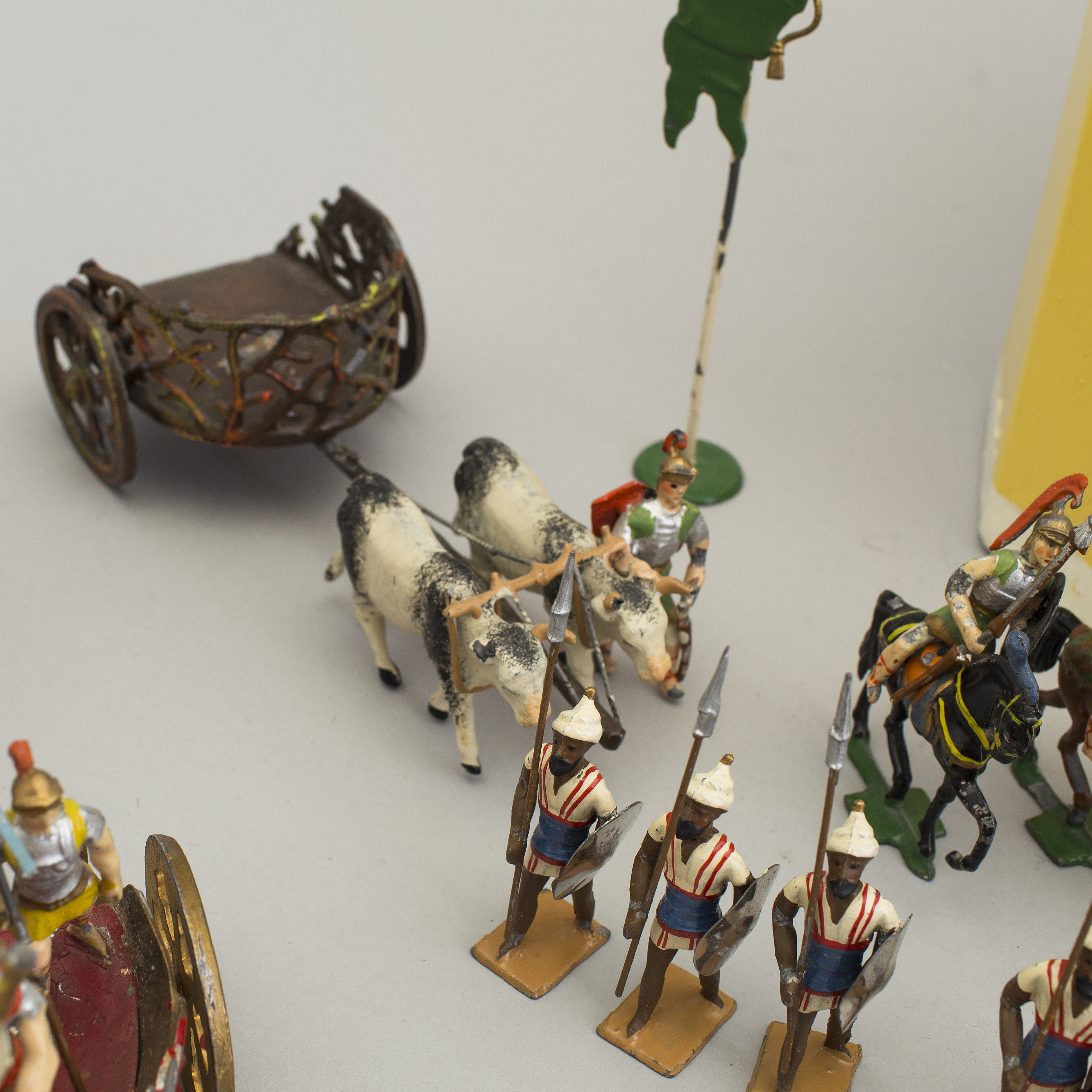 A collection of 45 pieces of pewter figures probably by George Heyde ...