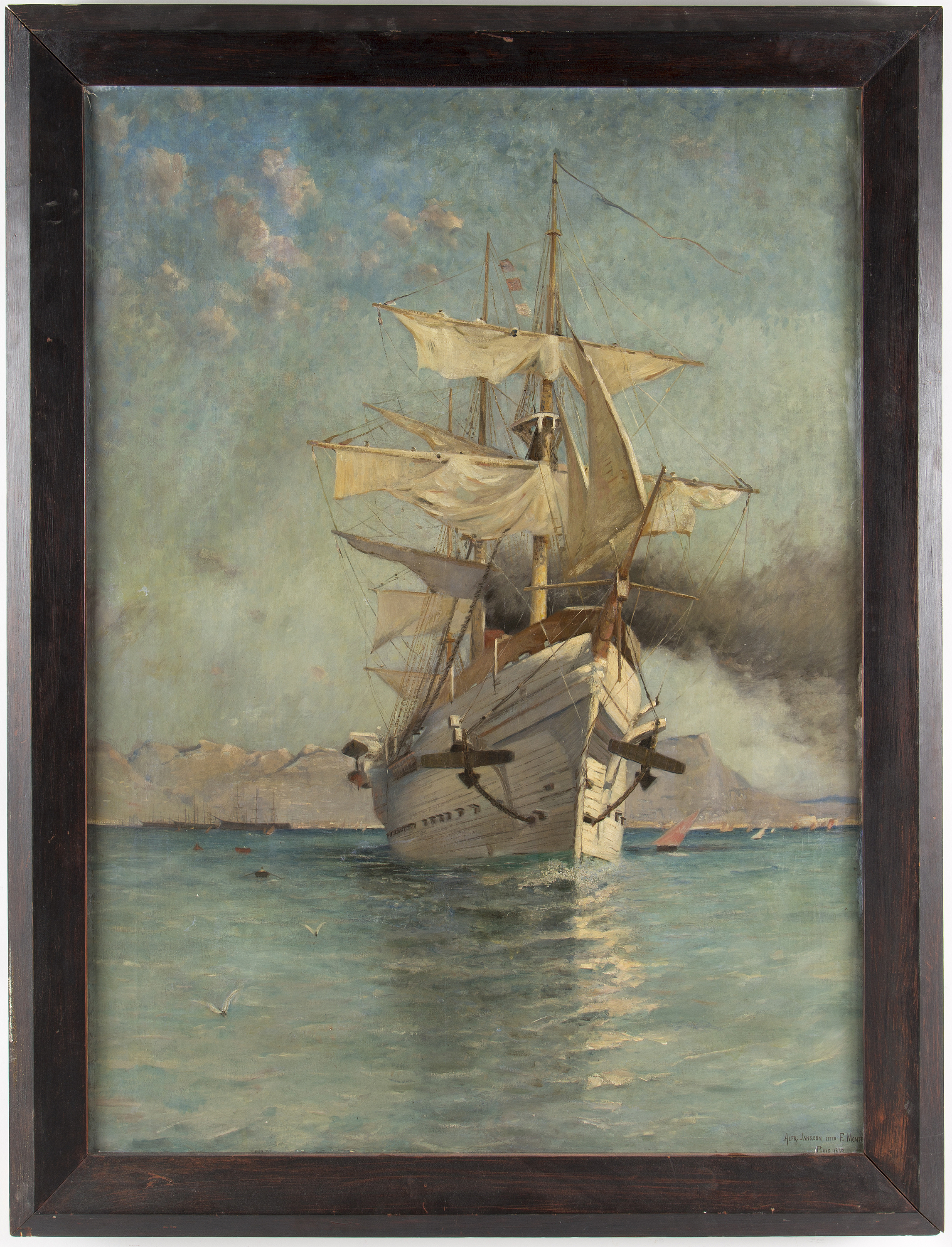 ALFRED JANSSON, oil on canvas, signed Alfr. Jansson "efter [after] F ...