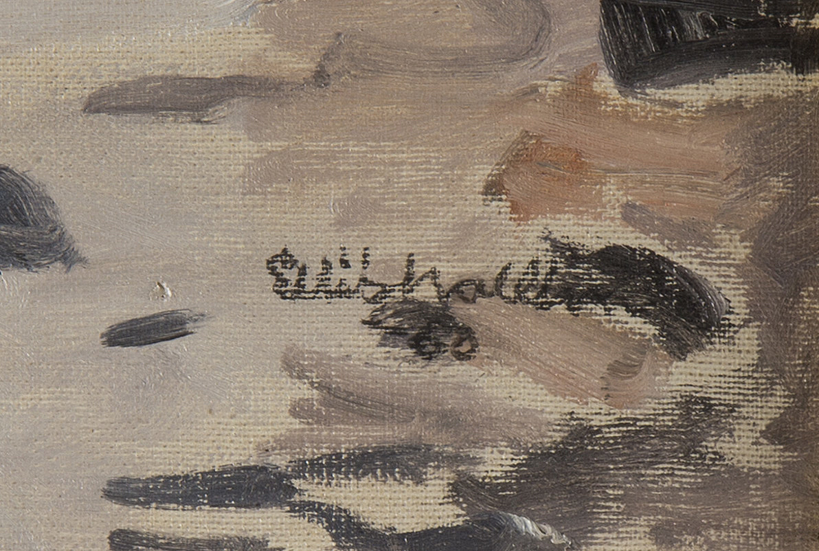 ELLIS WALLIN, oil on canvas, signed Ellis Wallin and dated -60. - Bukowskis