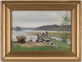 OLOF HERMELIN, oil on canvas, signed and dated -89. - Bukowskis