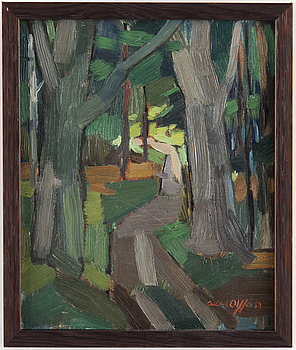 AXEL OLSSON, oil on panel, signed. - Bukowskis