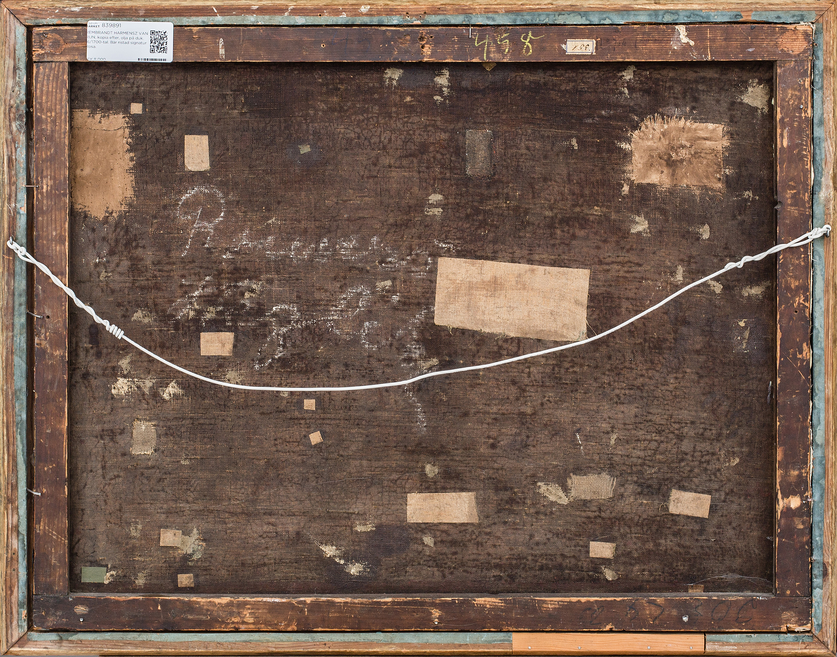 REMBRANDT HARMENSZ VAN RIJN, copy after. Oil on canvas. 17/18th century ...