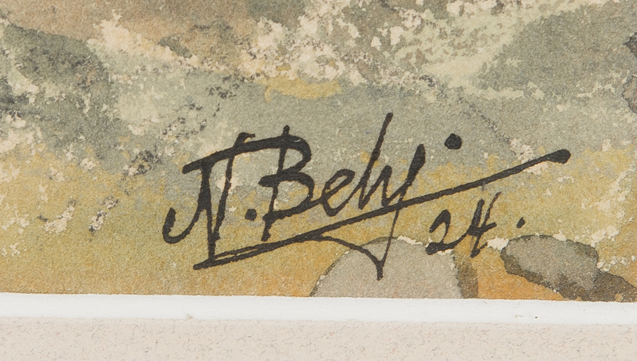 NIKOLAI BELIJ, vesiväri, signeerattu ja päivätty -24. - Bukowskis