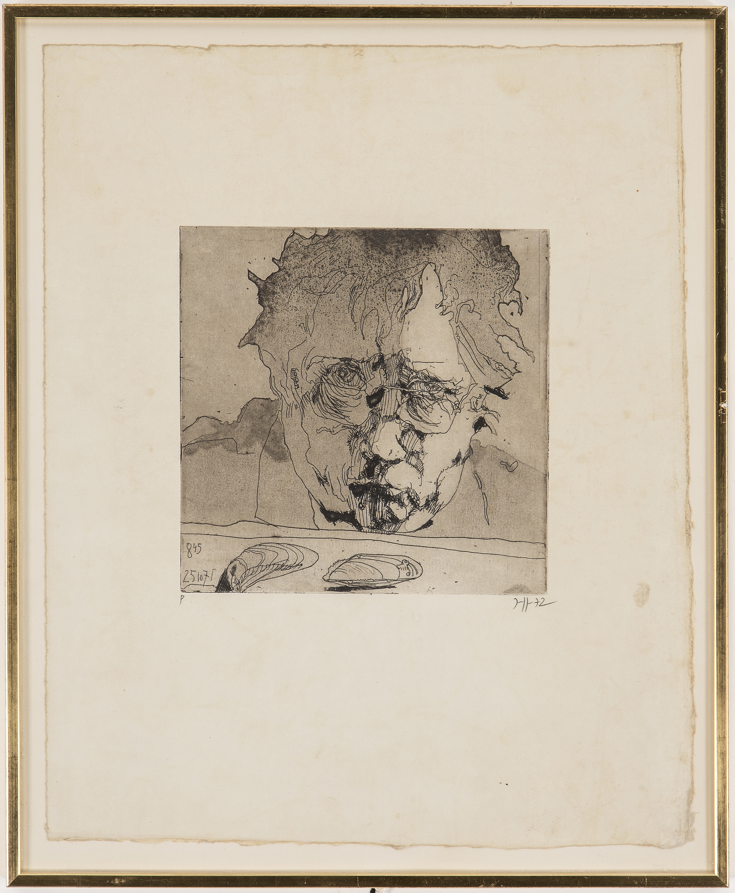 An etching by Horst Janssen. Signed and dated 72. - Bukowskis