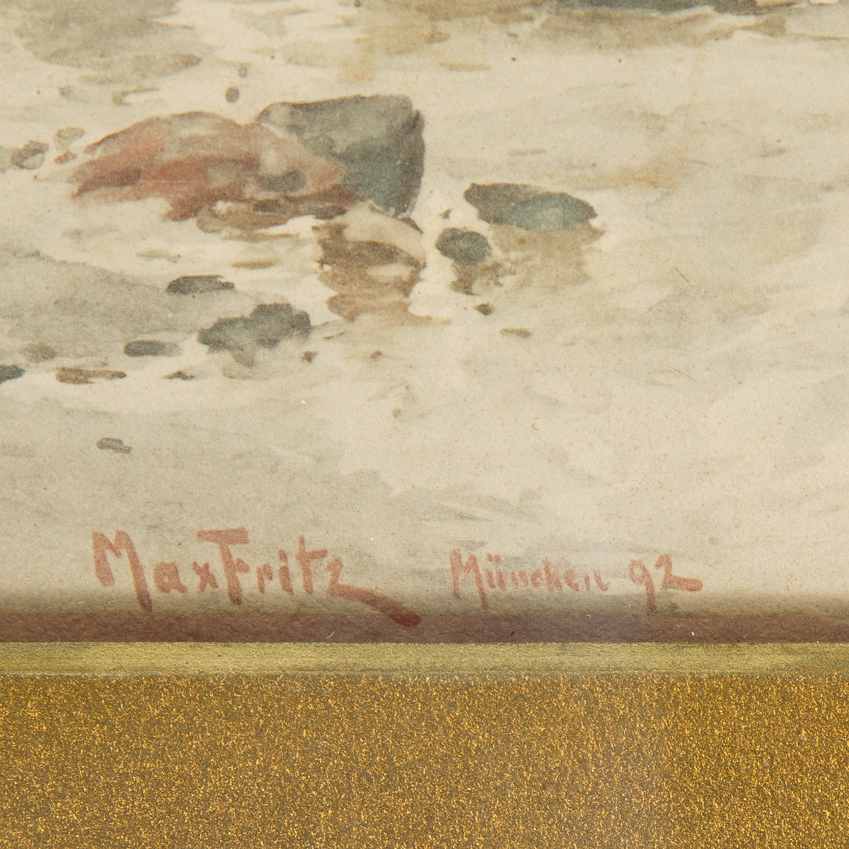 MAX FRITZ, watercolor, signed and dated München 92. - Bukowskis