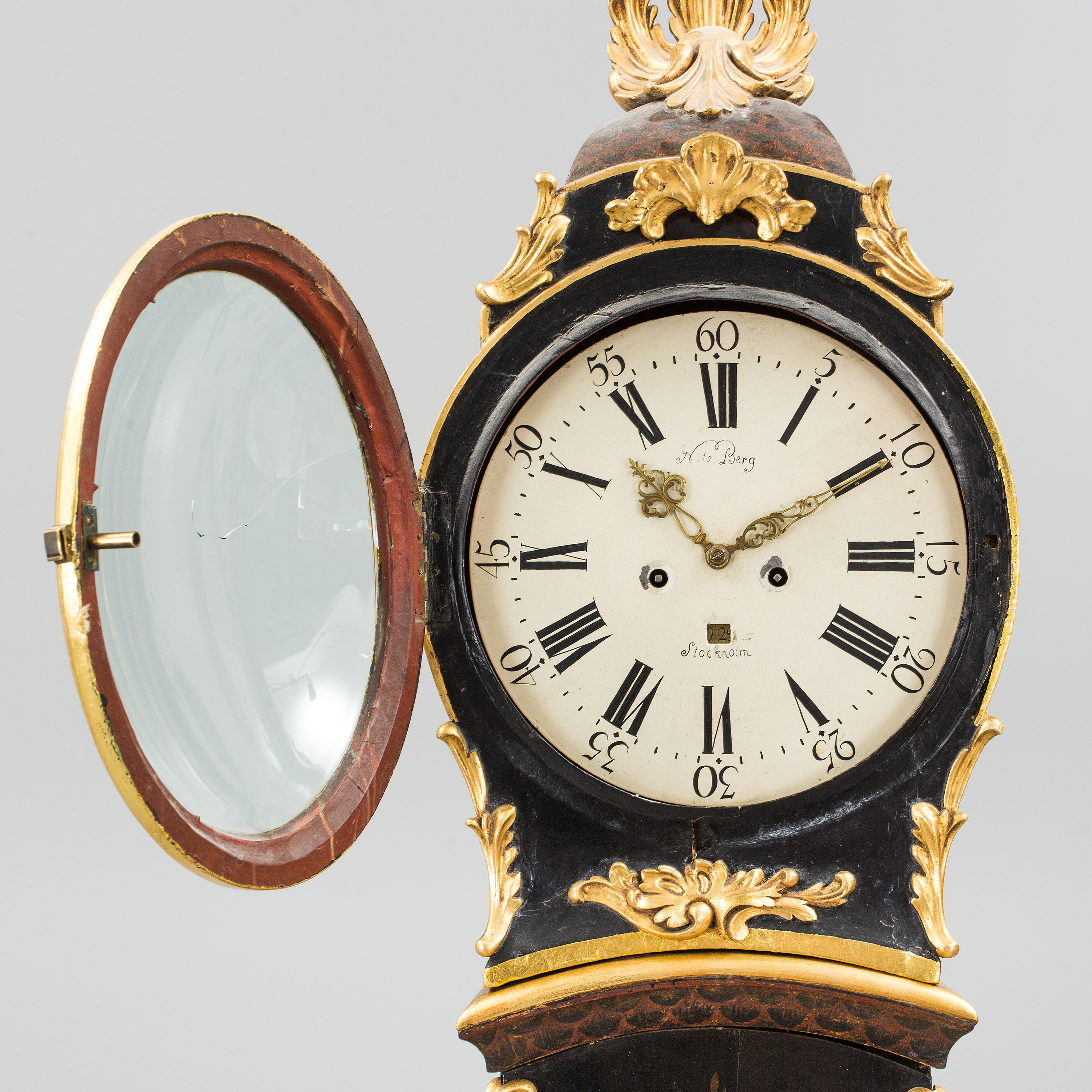 A rokoko longcase clock by Nils Berg, master 1751-. - Bukowskis