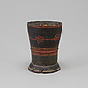 A PAINTED WOODEN BEAKER, 18th century. - Bukowskis