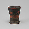A PAINTED WOODEN BEAKER, 18th century. - Bukowskis