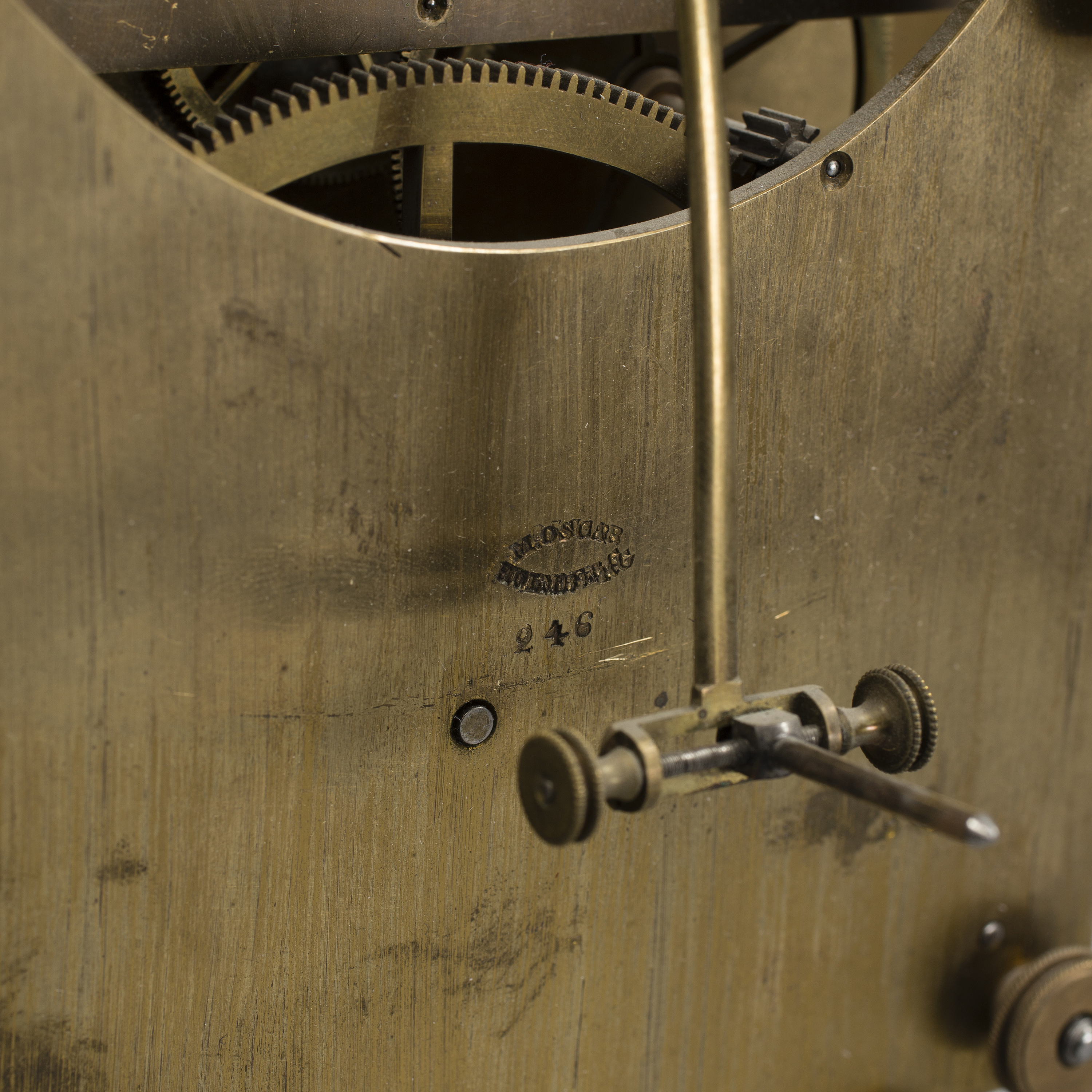 A late 19th century wall clock, dial marked "O. Holmberg Stockholm ...