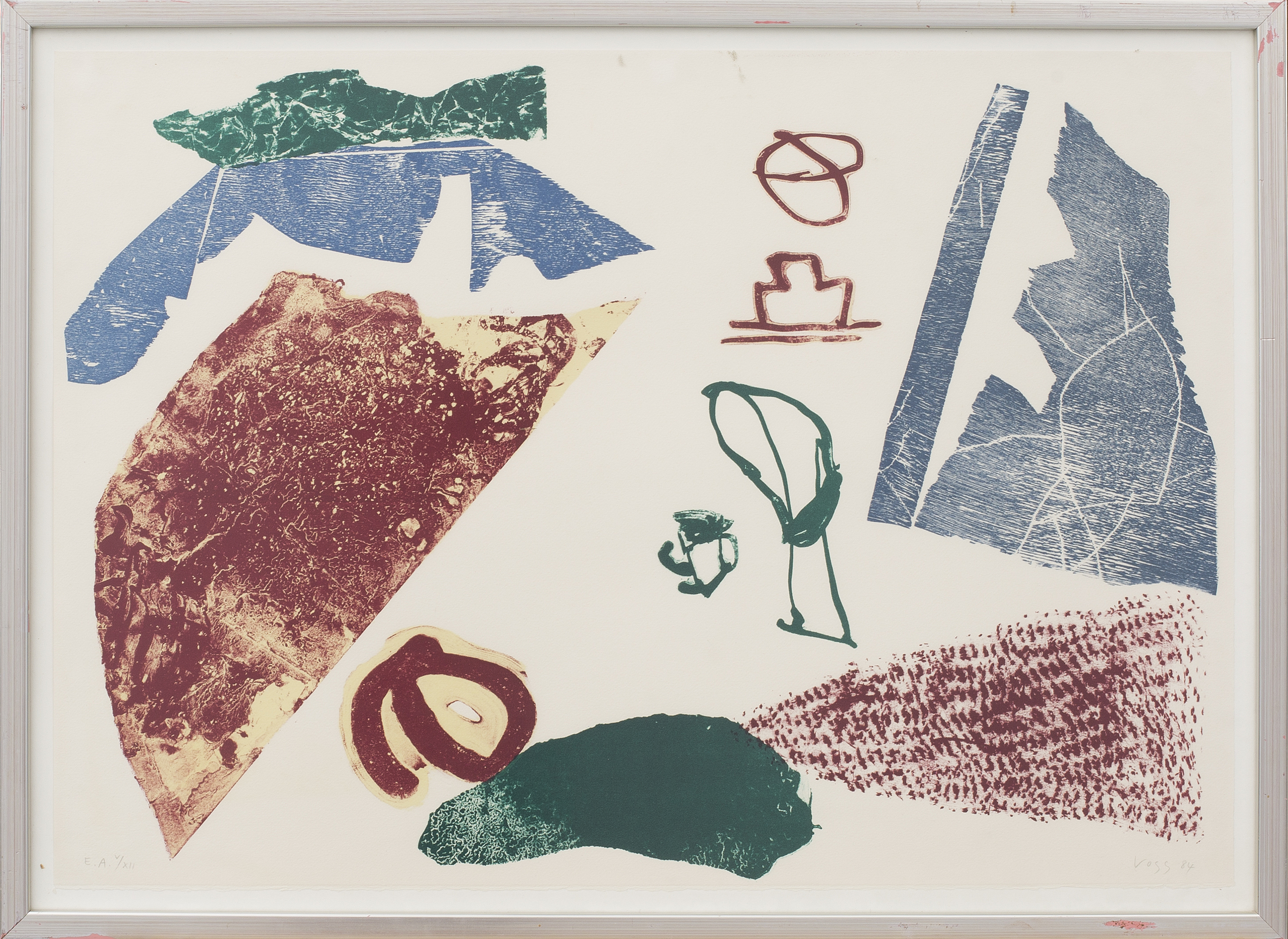 A JAN VOSS signed, dated and numbered lithograph in colours. - Bukowskis