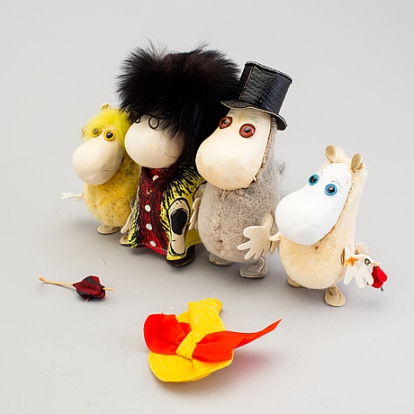 ATELIER FAUNI, 4 stycken figurer från Mumindalen, Finland, 1950/60-tal ...