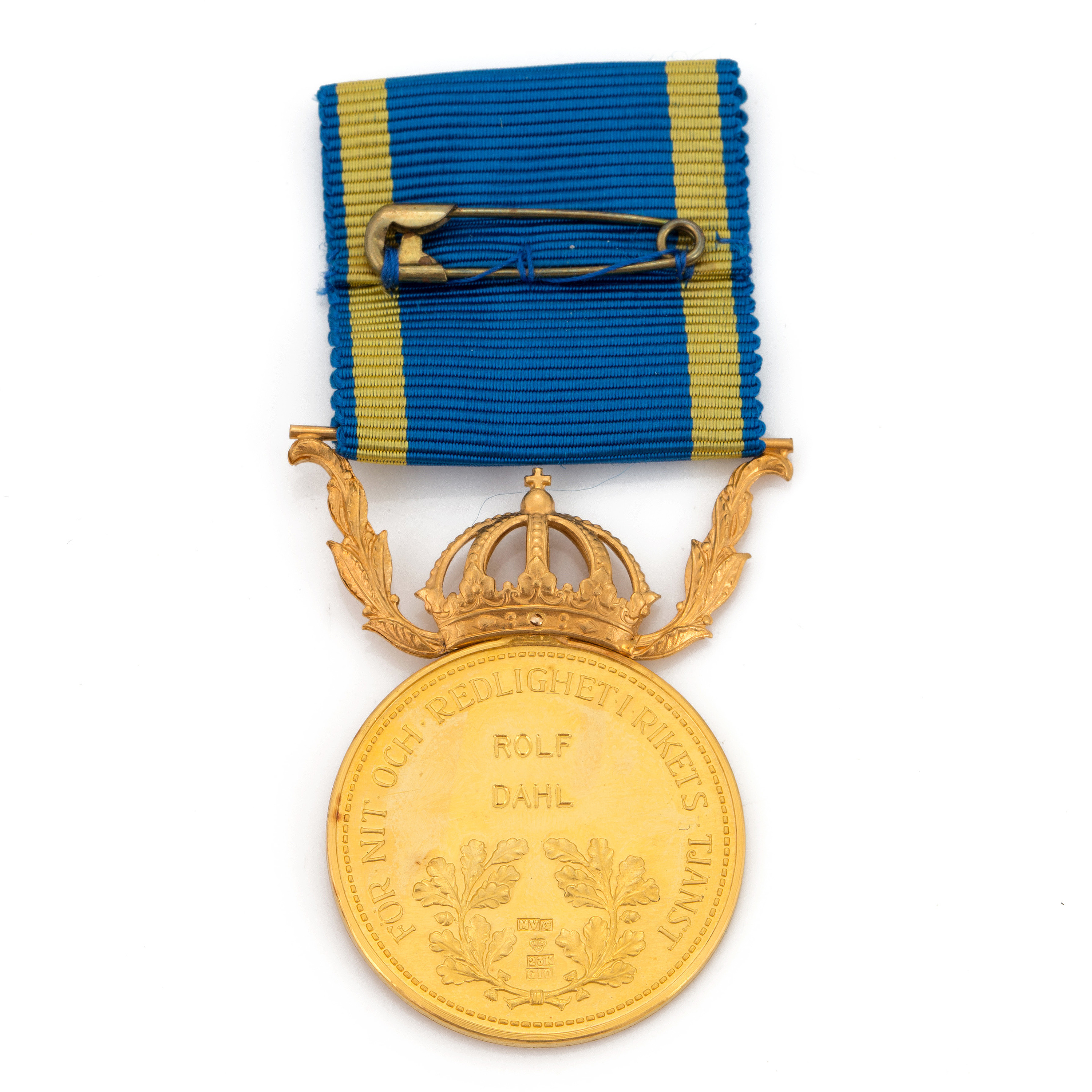 a Swedish gold medal 23 ct. Weight ca 16 grams. - Bukowskis