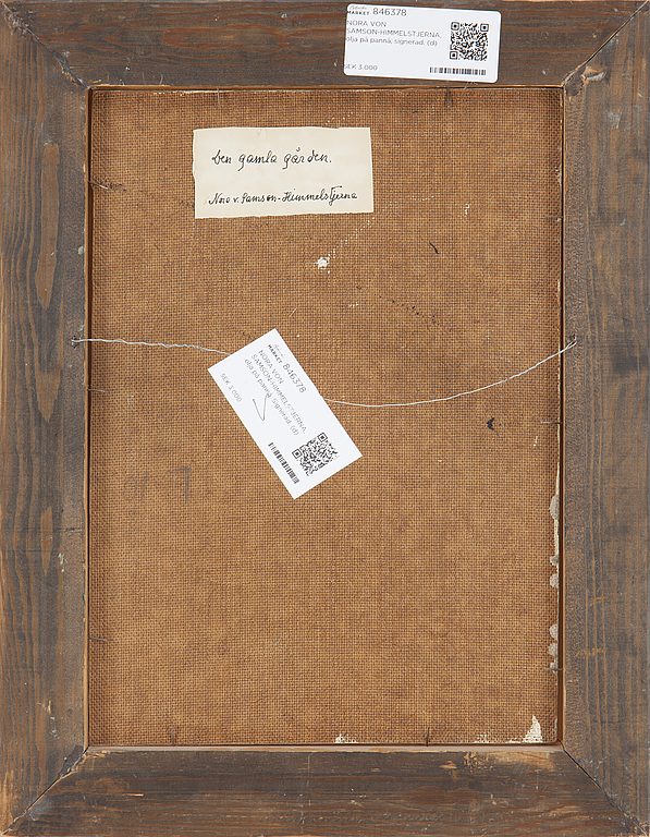 NORA VON SAMSON-HIMMELSTIERNA, Oil on panel, signed. - Bukowskis