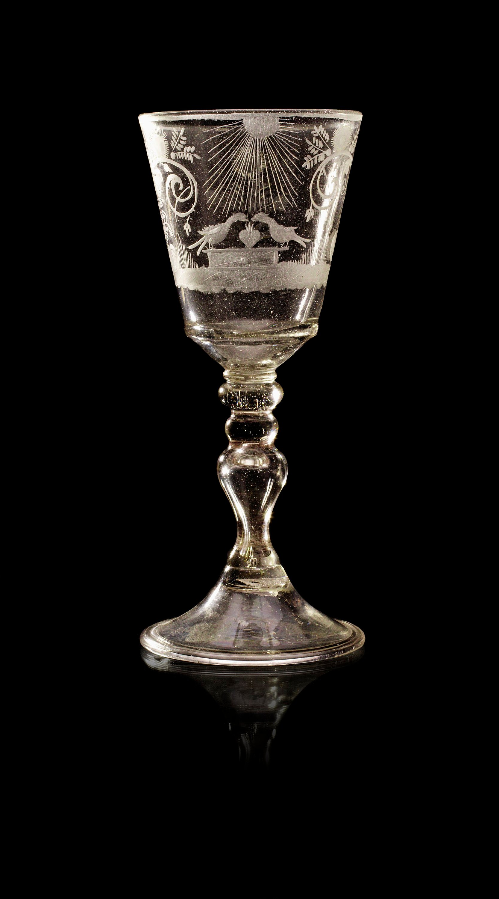 A Bohemian engraved goblet, 18th Century. - Bukowskis