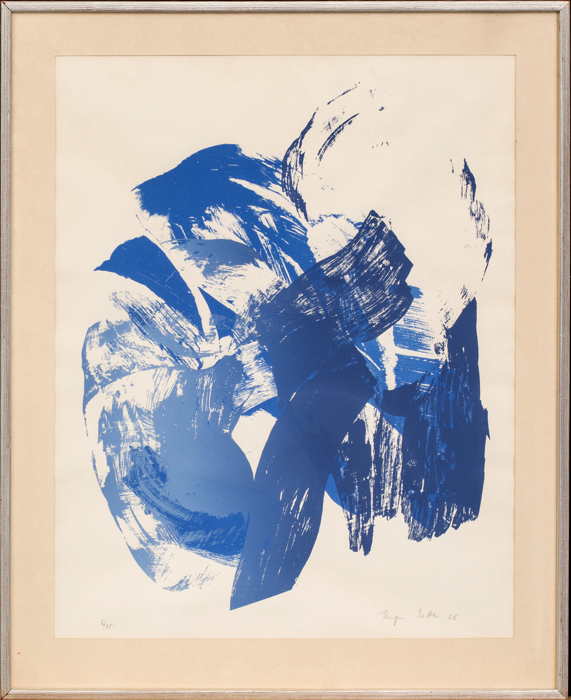 INGER SITTER, litografi, signerad, daterad -68 och numrerad 6/35 ...