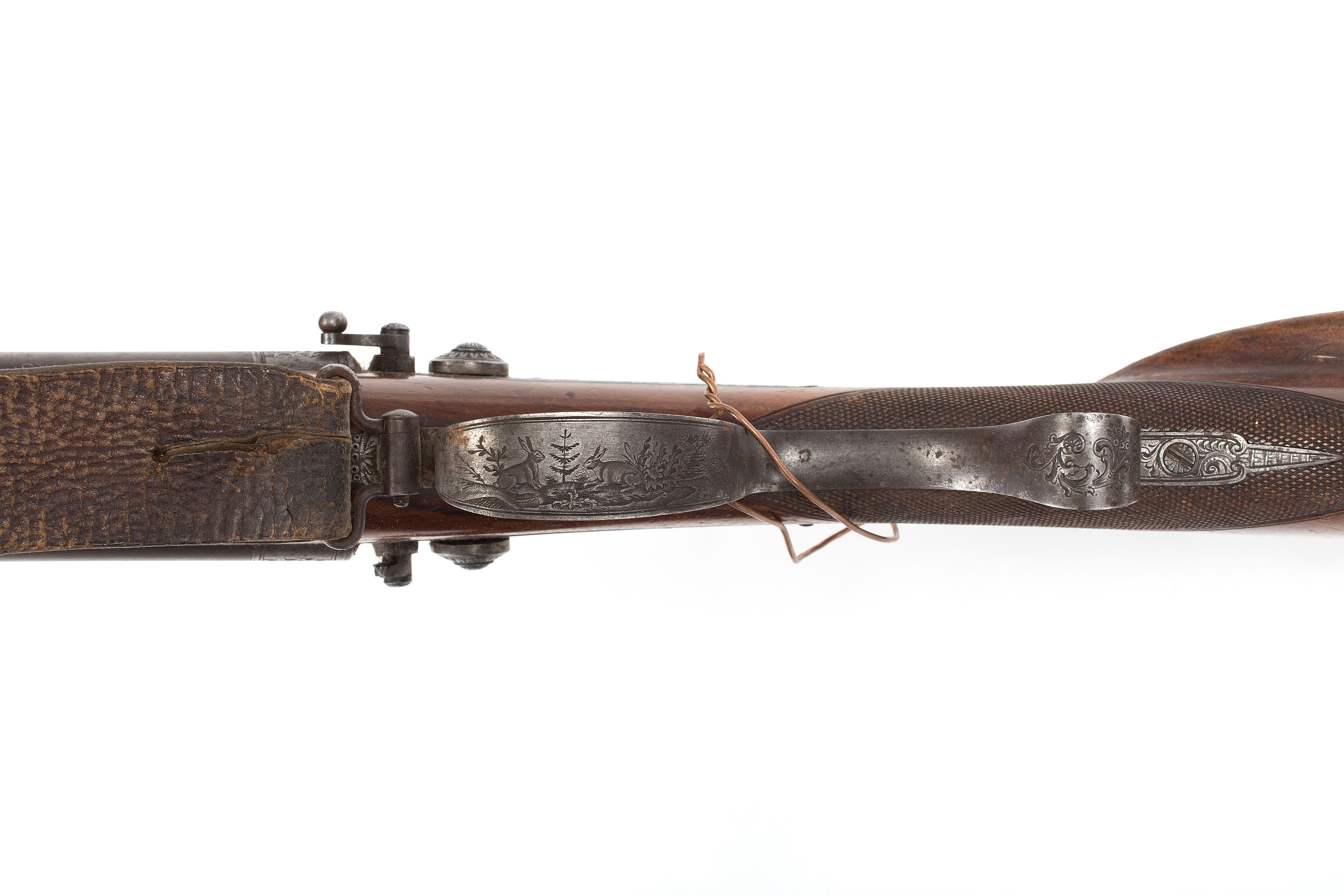 A mid 19th century double barreled caplock rifle from Klawitter ...