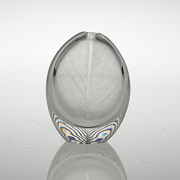 Glass sculpture / Vase, model 3123, signed Tapio Wirkkala Iittala -57. - Bukowskis