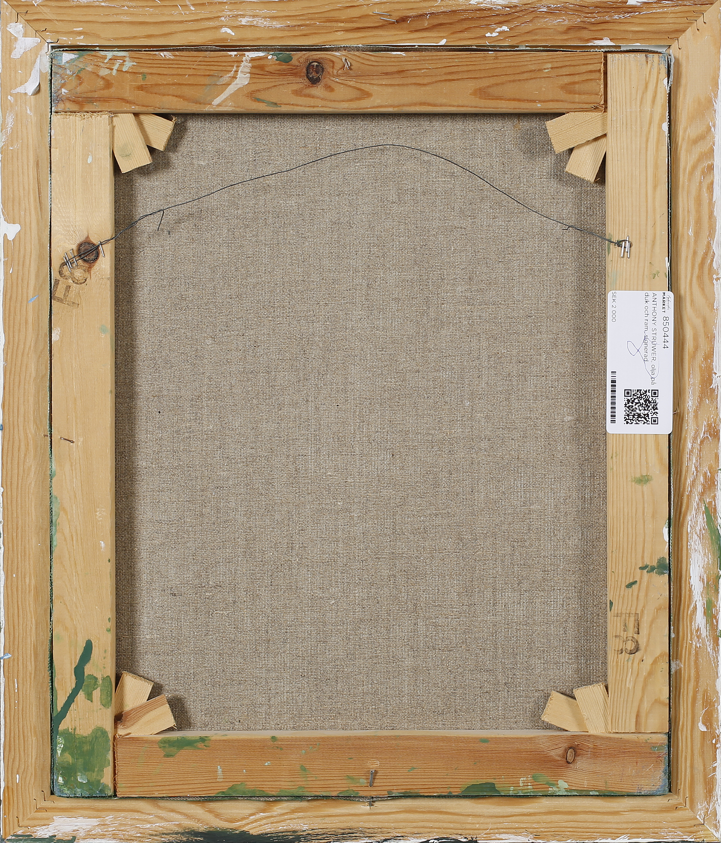 ANTHONY STRÜWER, oil on canvas and frame, signed. - Bukowskis