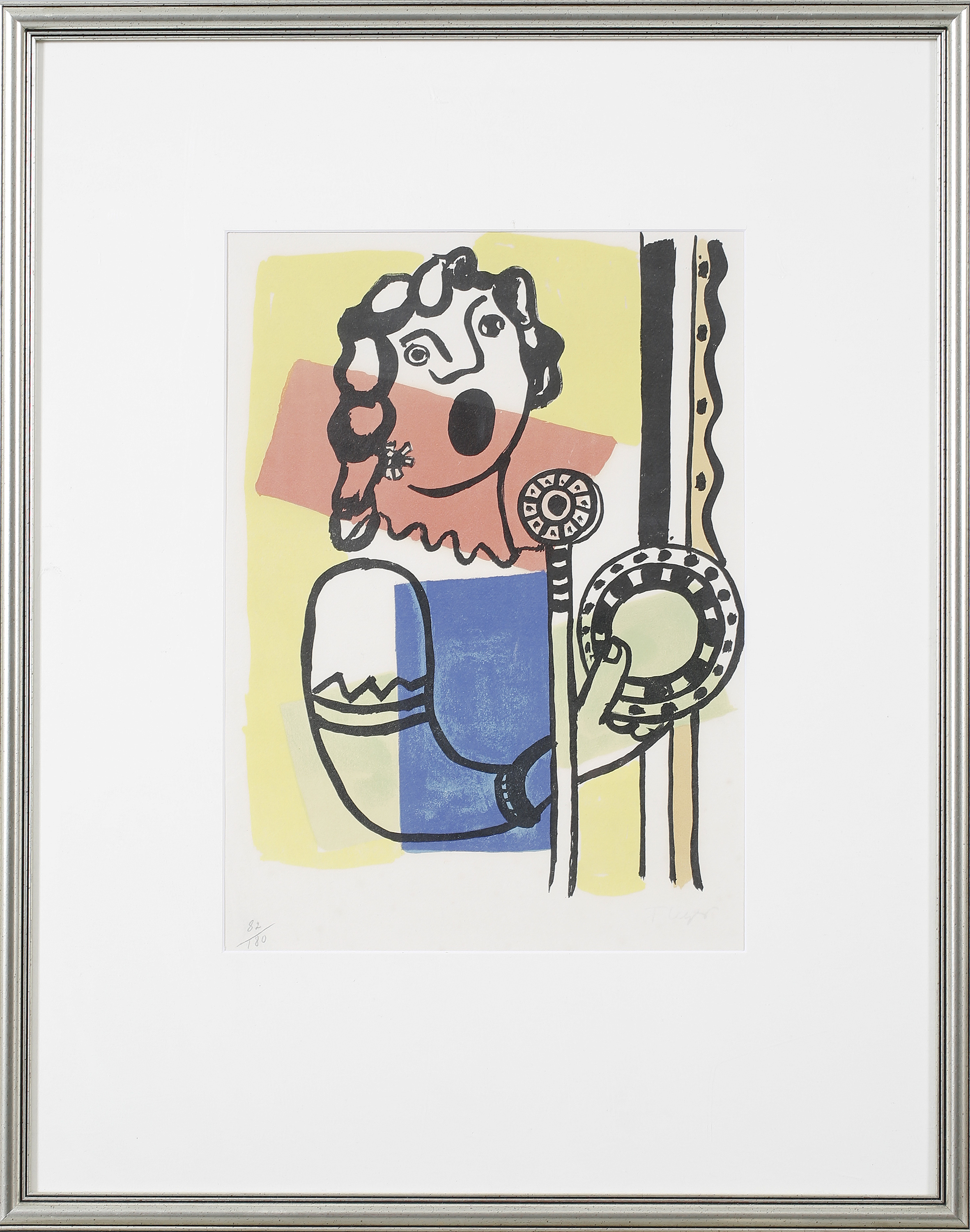 FERNAND LÉGER, litograph in colour, signed in the print and numbered 82 ...