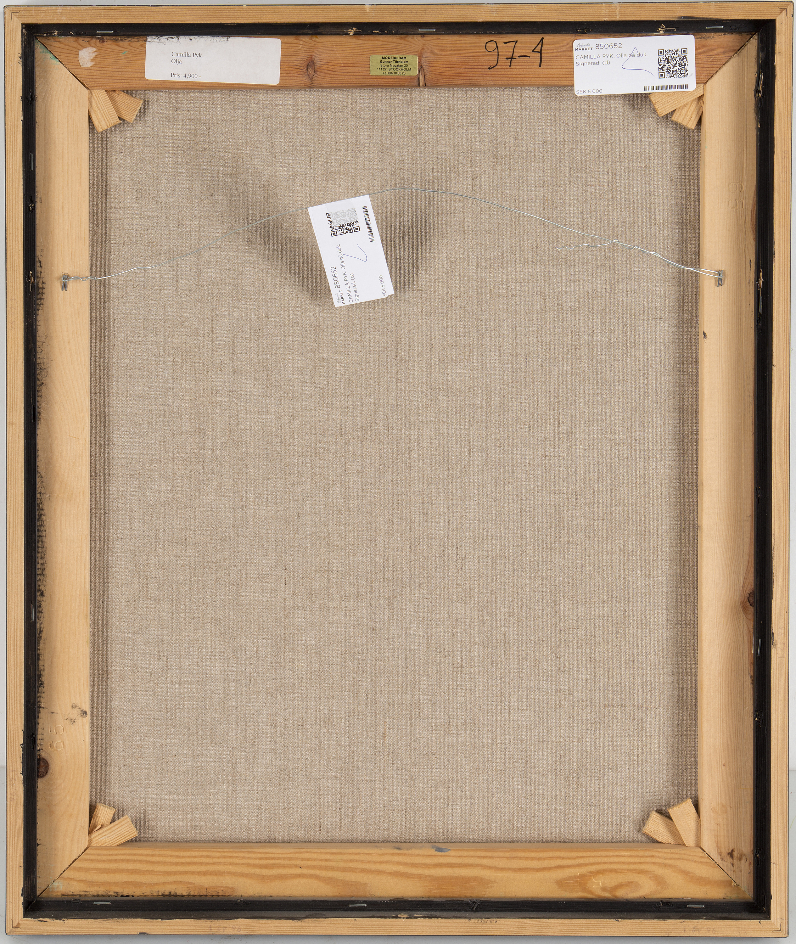 CAMILLA PYK, oil on canvas, signed. - Bukowskis