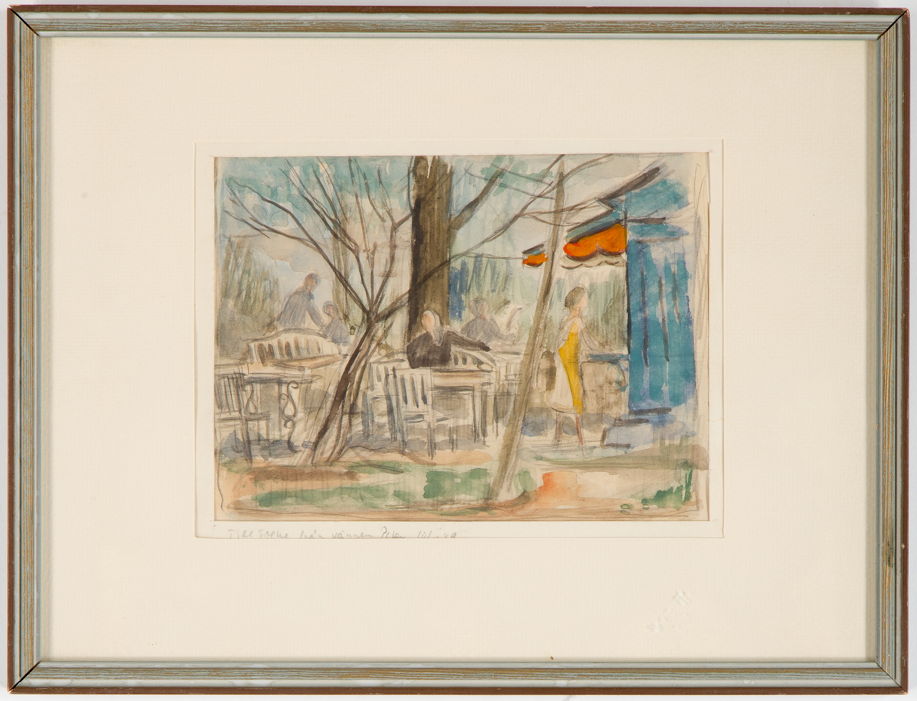 PETER WEISS, two watercolours, signed and with dedication, dated 1944 ...