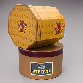 Stetson and Knox cardboard hat boxes, first half of the 20th century ...